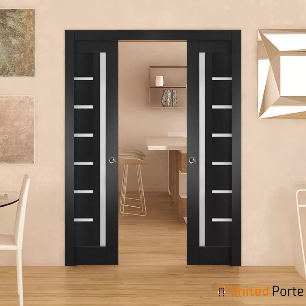 Sliding French Pocket Door With Frosted Glass Solid Wood Interior Bedroom Sturdy Doors Buy
