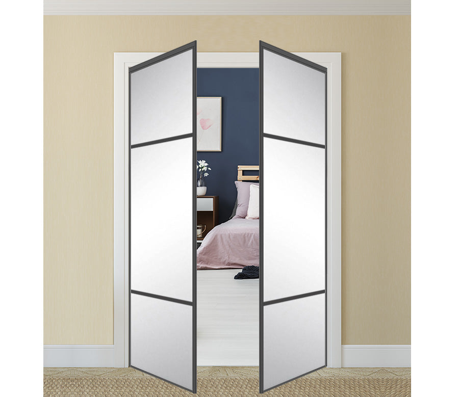 Nova Pivot Closet Doors - Style 10 | Mirror | Swing Door | Buy Doors Online