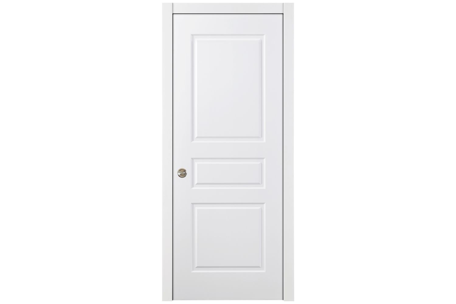 Nova 3 Panel Soft White Laminated Traditional interior Door | Buy Doors ...