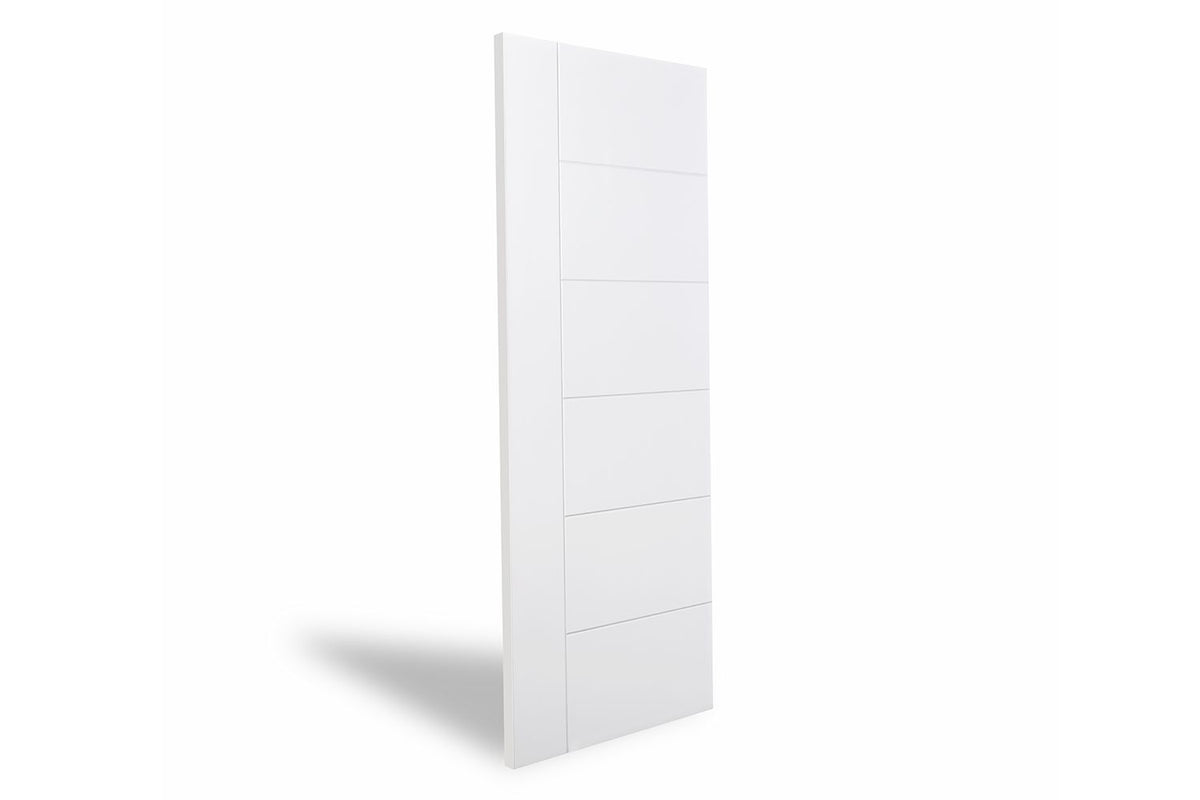 Nova Groove Soft White Laminated Traditional interior Door | Barn Door ...