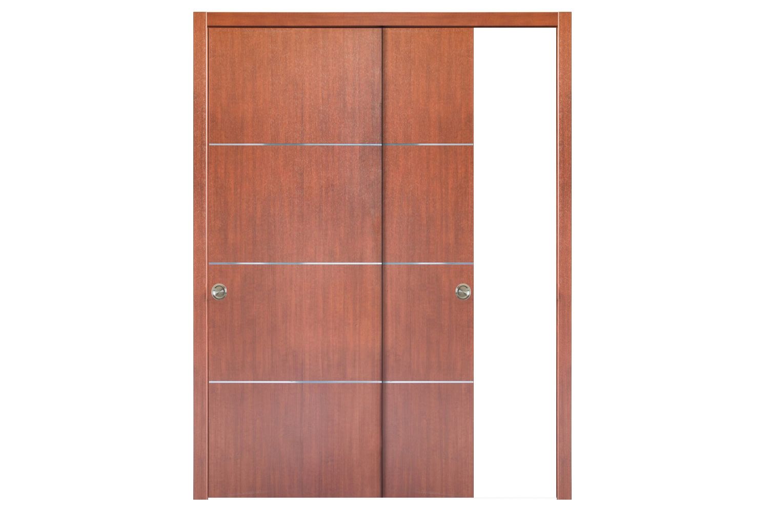 Nova HG008 Korean Mahogany Laminated Modern Interior Door | ByPass Door ...