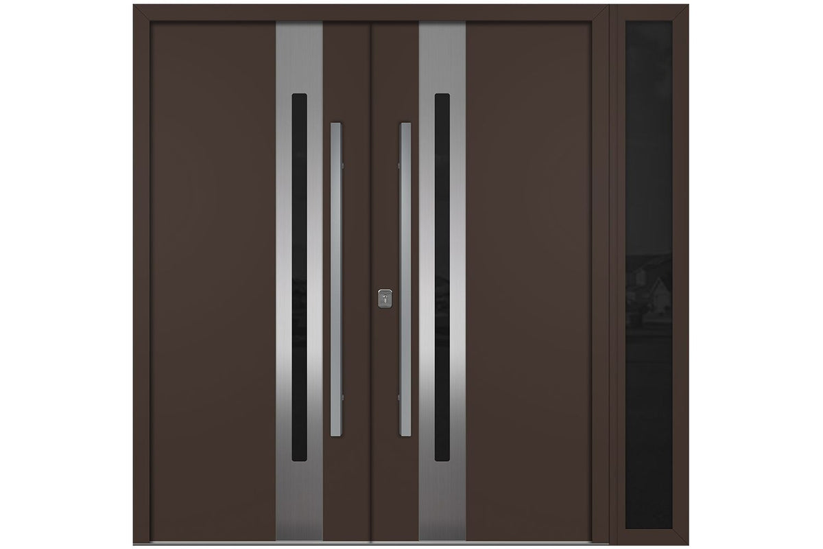Nova Inox S2 Brown Exterior Door | Double Door | Buy Doors Online