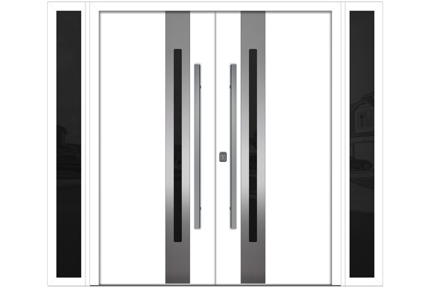 Nova Inox S2 White Exterior Door | Double Door | Buy Doors Online