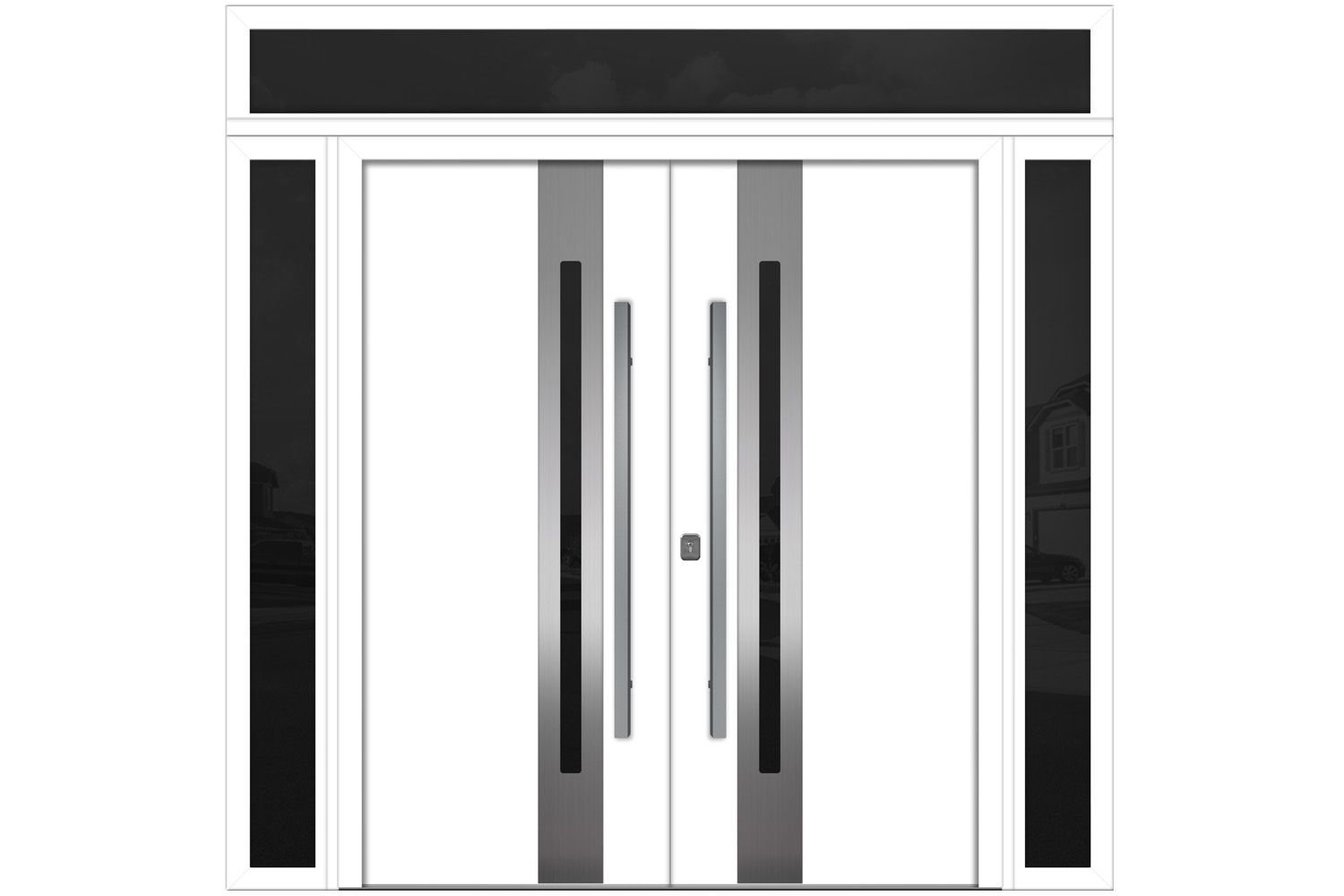 Nova Inox S2 White Exterior Door | Double Door | Buy Doors Online