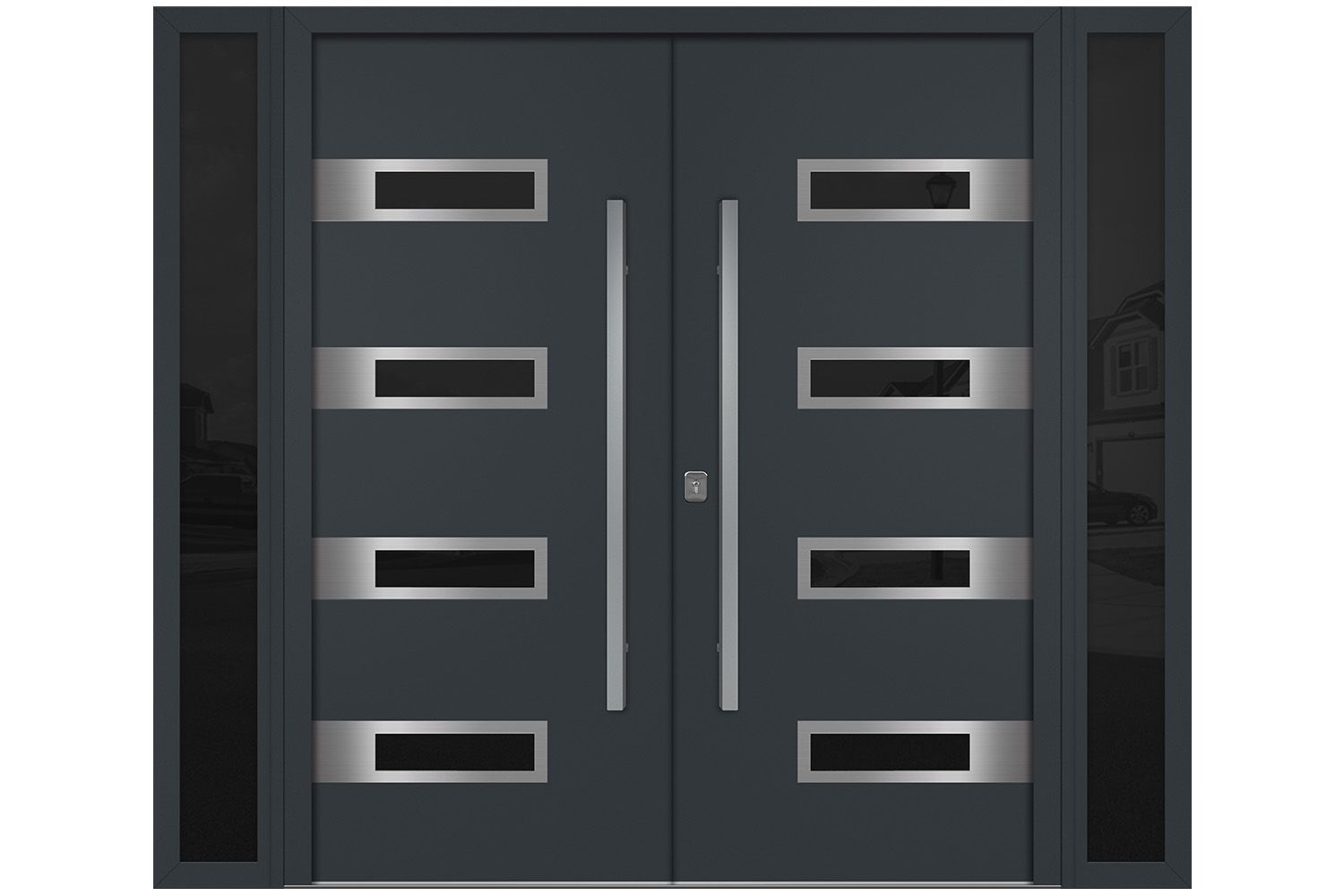 Nova Inox S4 Gray Exterior Door | Double Door | Buy Doors Online – My ...