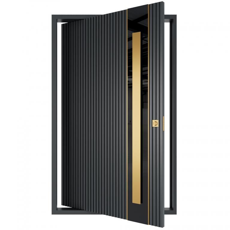 Nova Royal Series Pivot Wrought Iron Custom Exterior Door | Style 009 ...