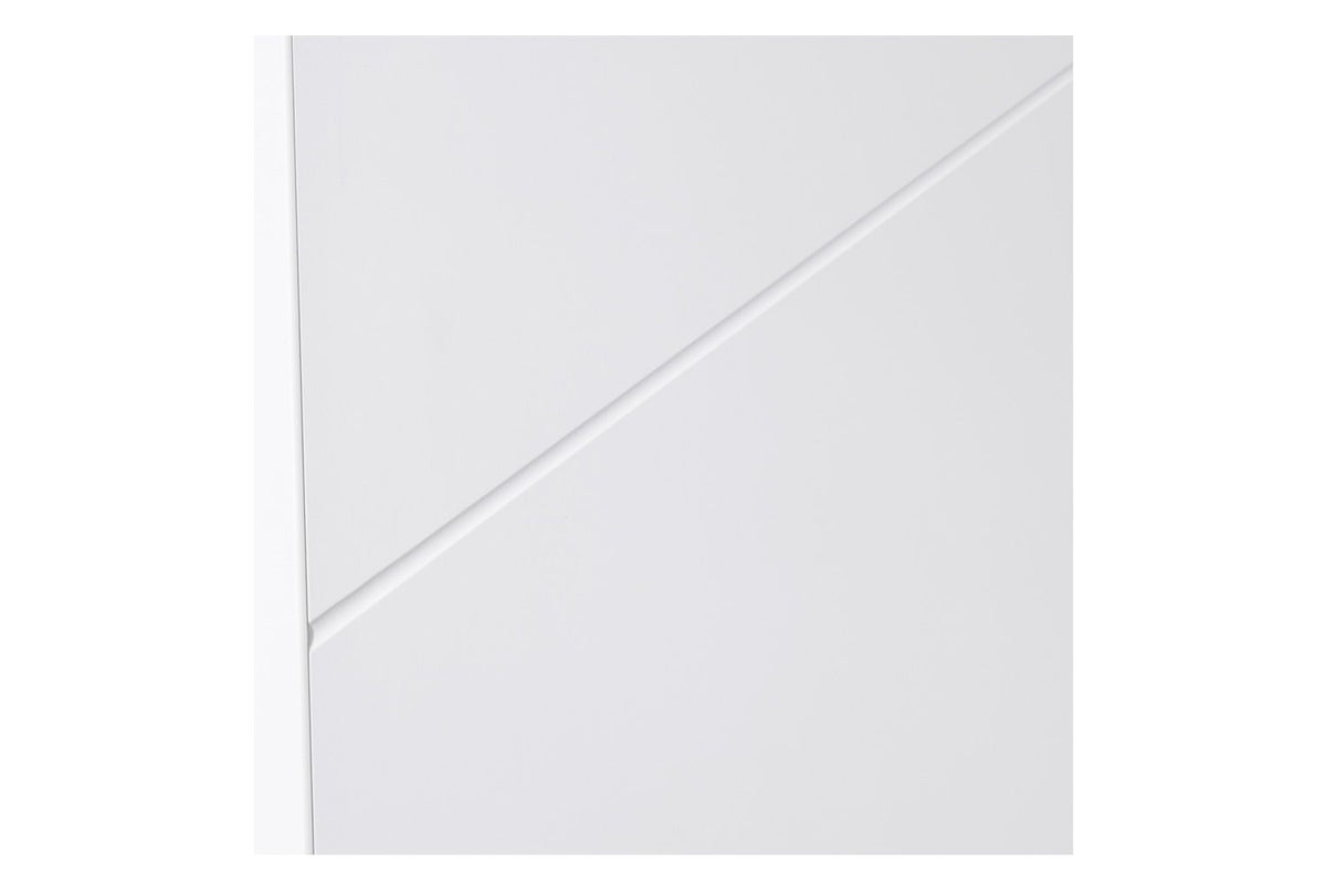 Nova Slant Soft White Laminated Traditional interior Door | ByPass Door ...