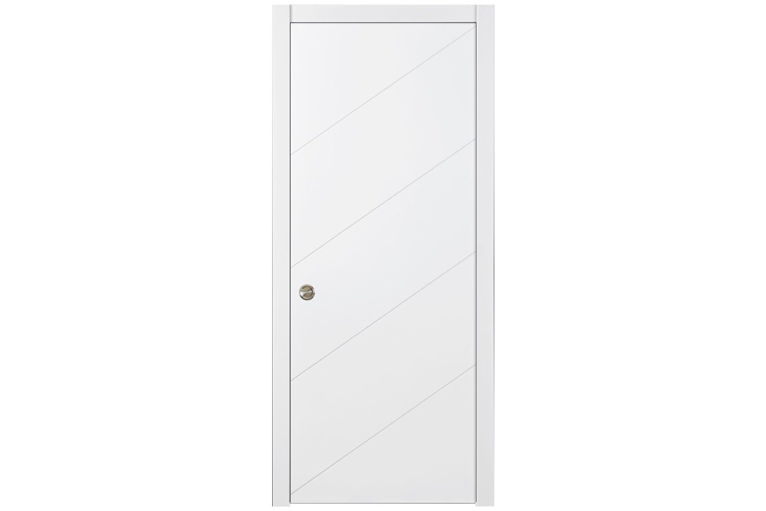 Nova Slant Soft White Laminated Traditional interior Door | Buy Doors ...