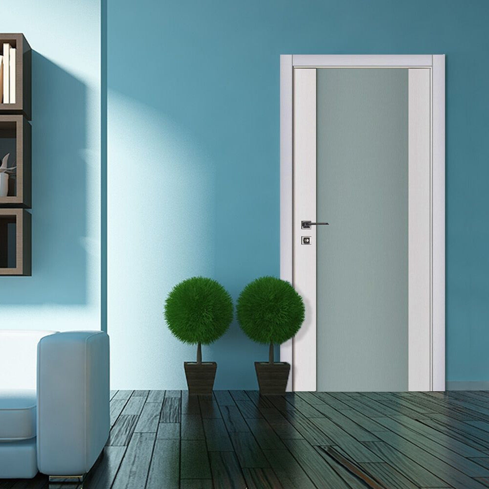 Nova Triplex 001 Soft White Laminated Modern Interior Door | Buy Doors ...