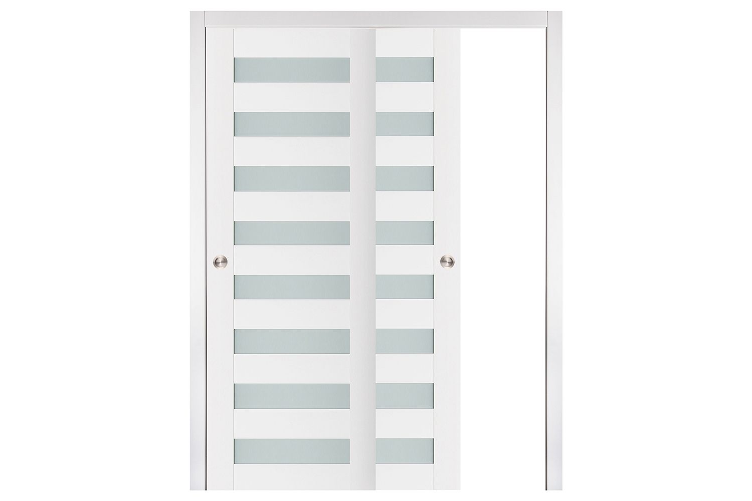 Nova Triplex 025 Soft White Laminated Modern Interior Door | ByPass ...