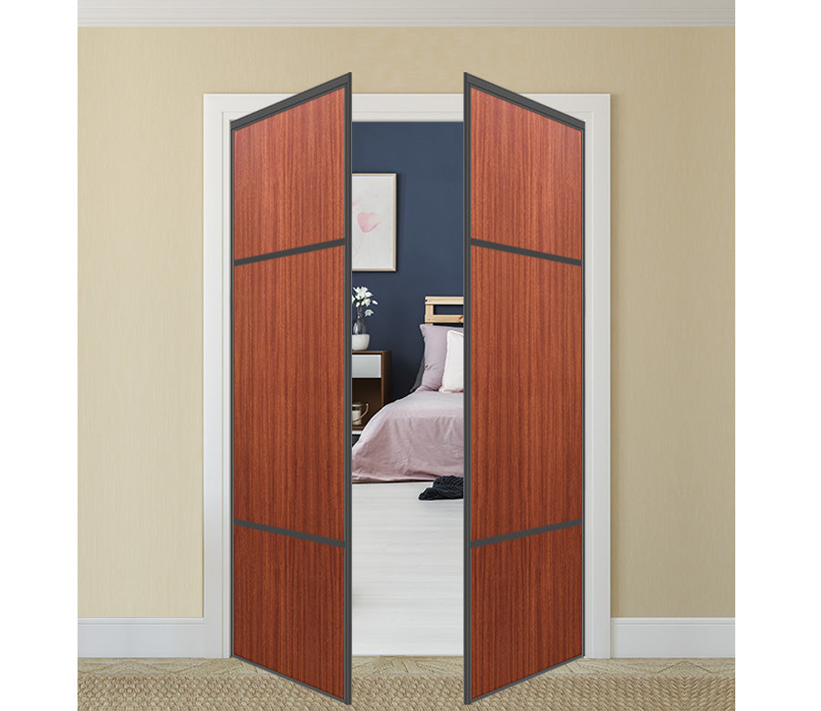 Nova Pivot Closet Doors - Style 10 | Panel Door | Swing Door | Sapele ...