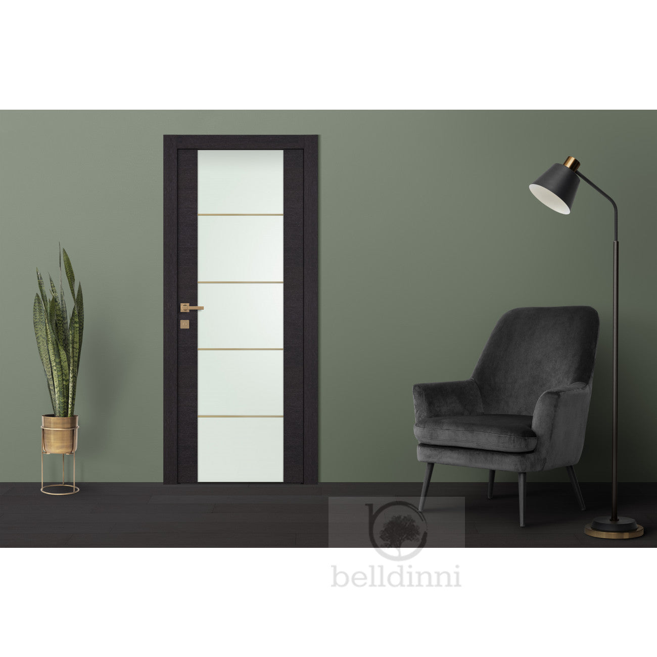 Avanti 202 4H Gold Vetro | Modern Interior Door | Black Apricot | Buy ...