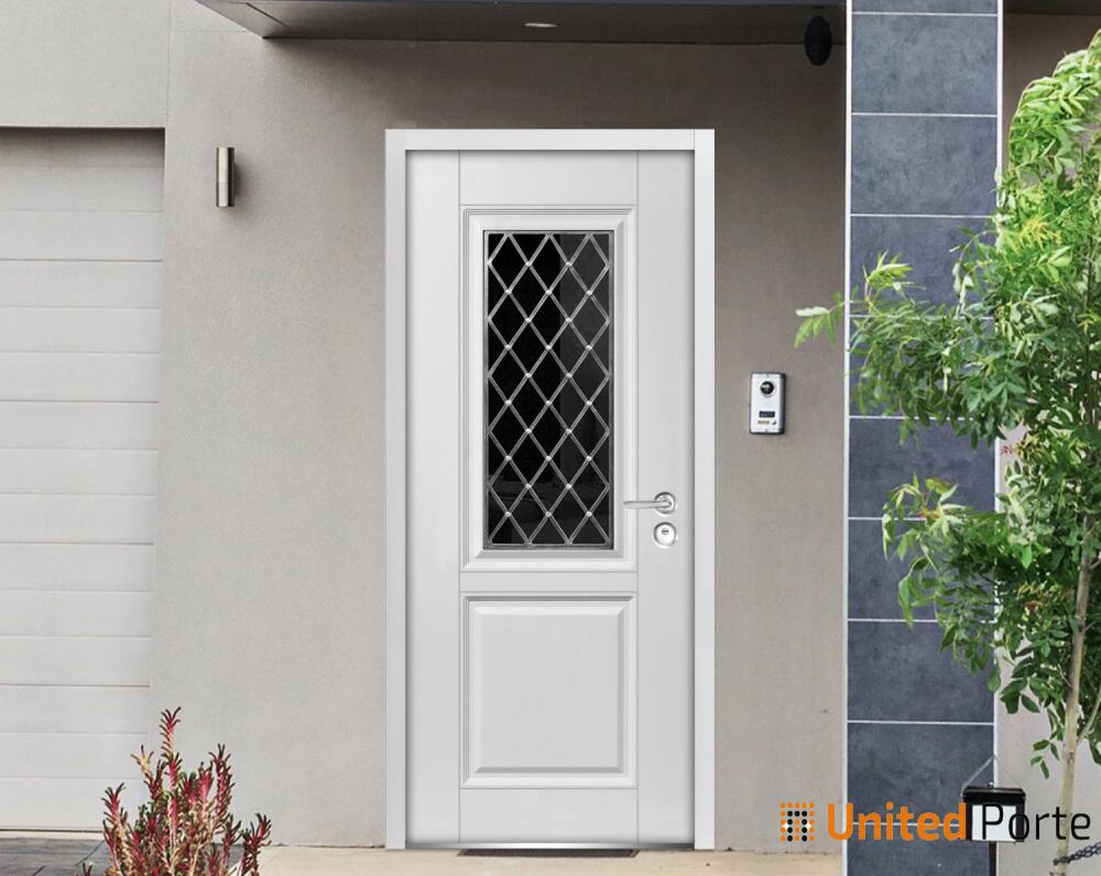 Front Exterior Prehung Steel Door | White Silk | Buy Doors Online – My City Doors