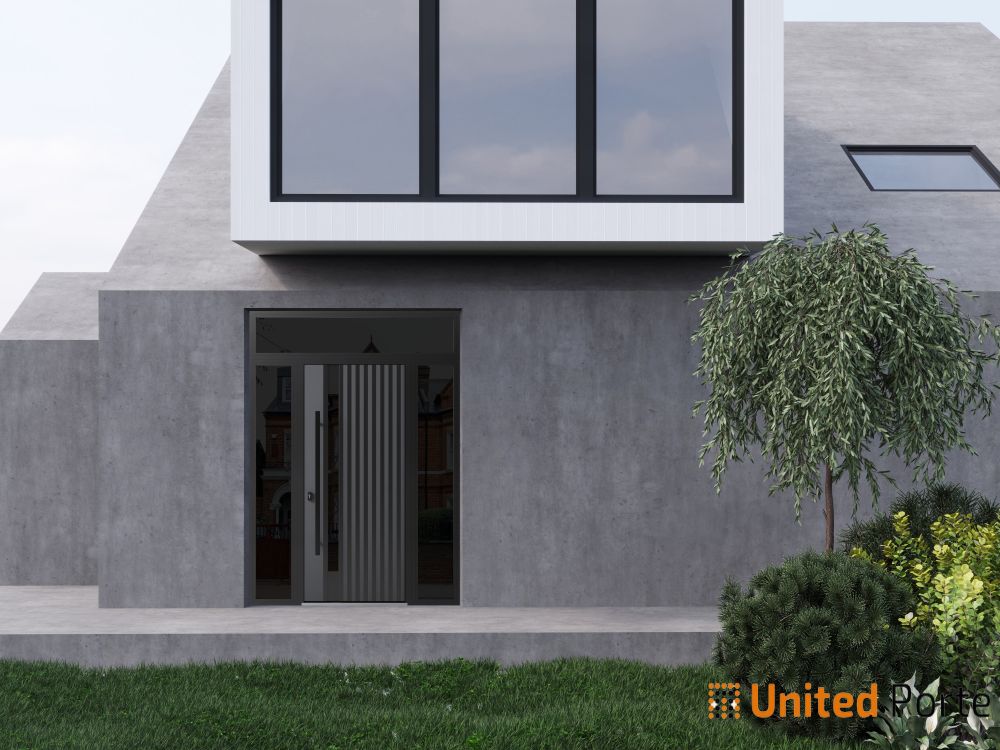 Front Exterior Prehung Steel Door | Entry Metal Modern Painted Door ...