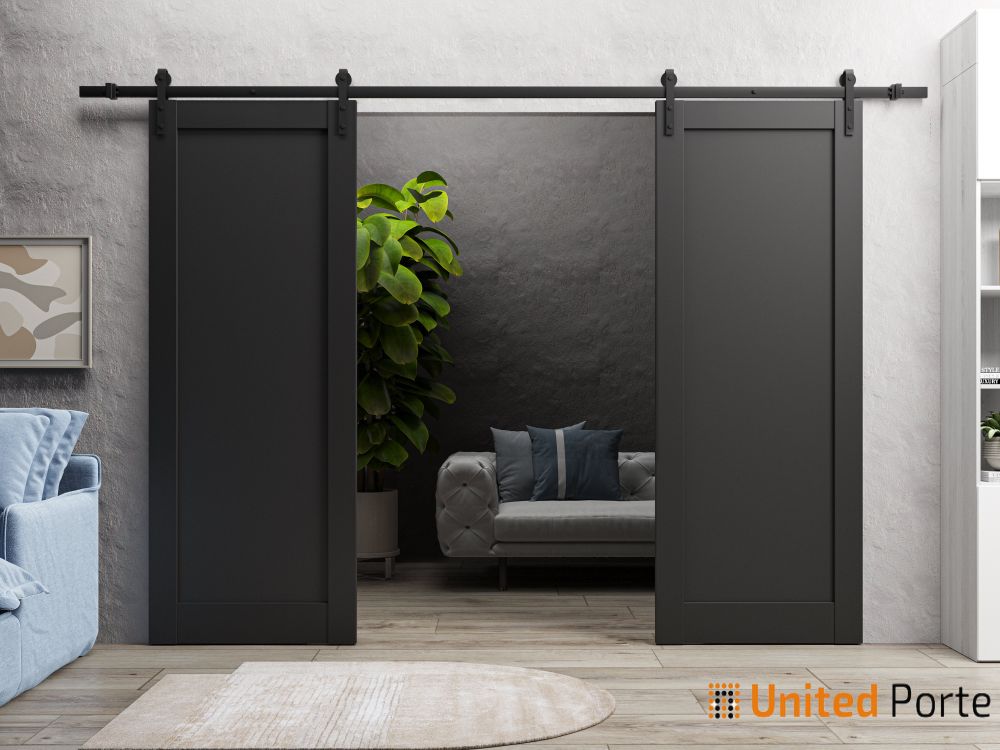 Sliding Barn Door with Hardware | Wooden Solid Panel Interior Doors ...