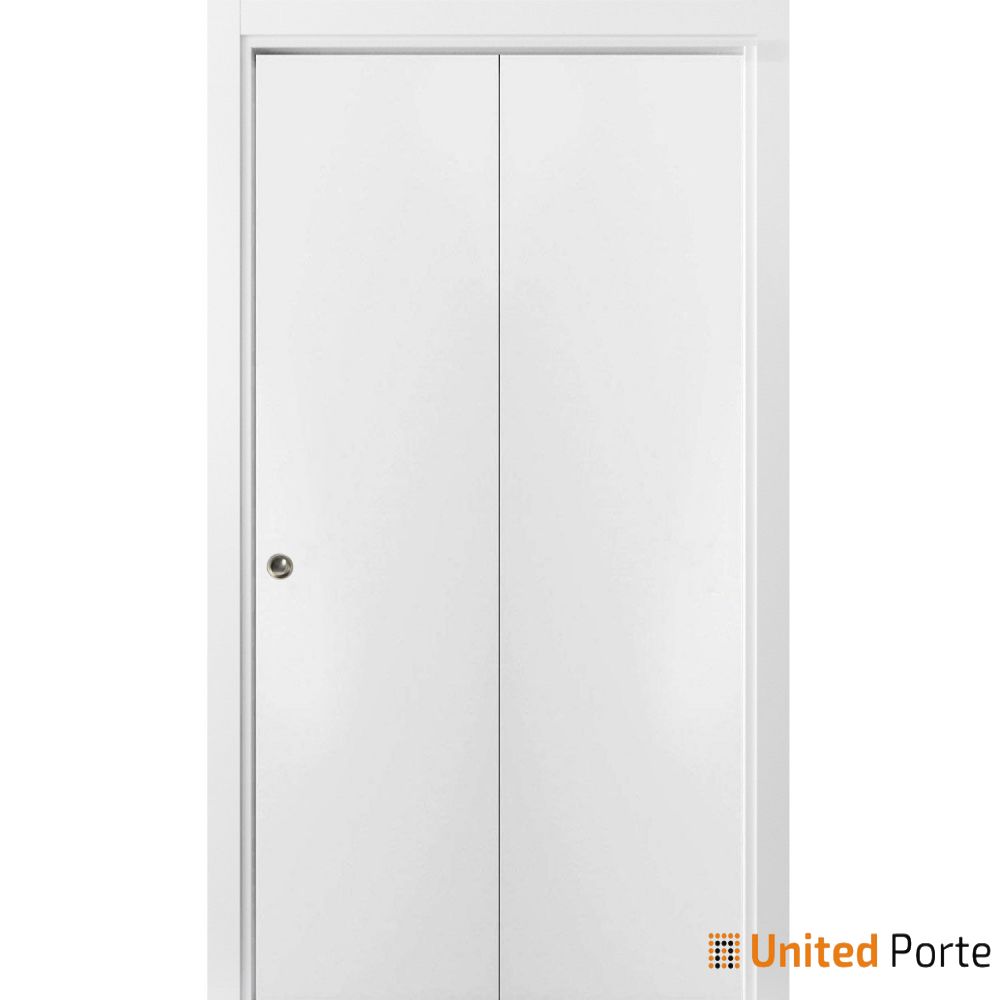 Sliding Closet Bi-fold Door with Frames | Wood Solid Bedroom Wardrobe ...