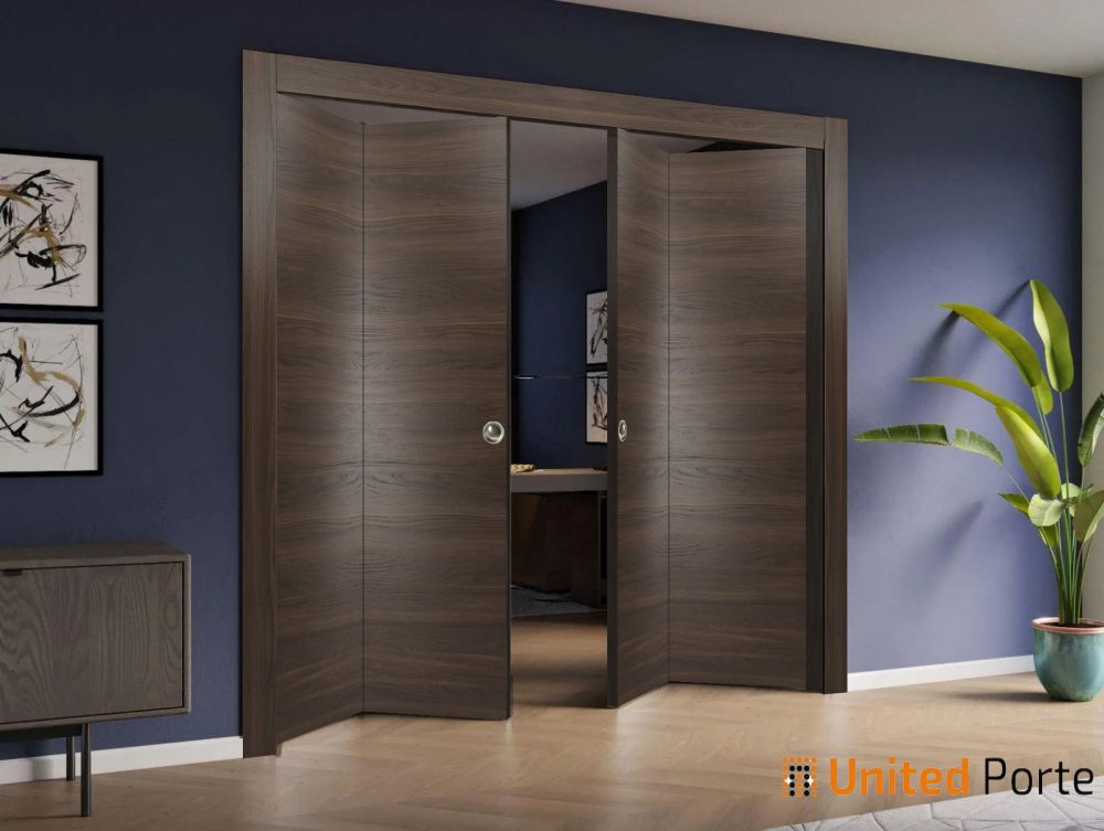 Sliding Closet Bi-fold Door with Frames | Wood Solid Bedroom Wardrobe ...