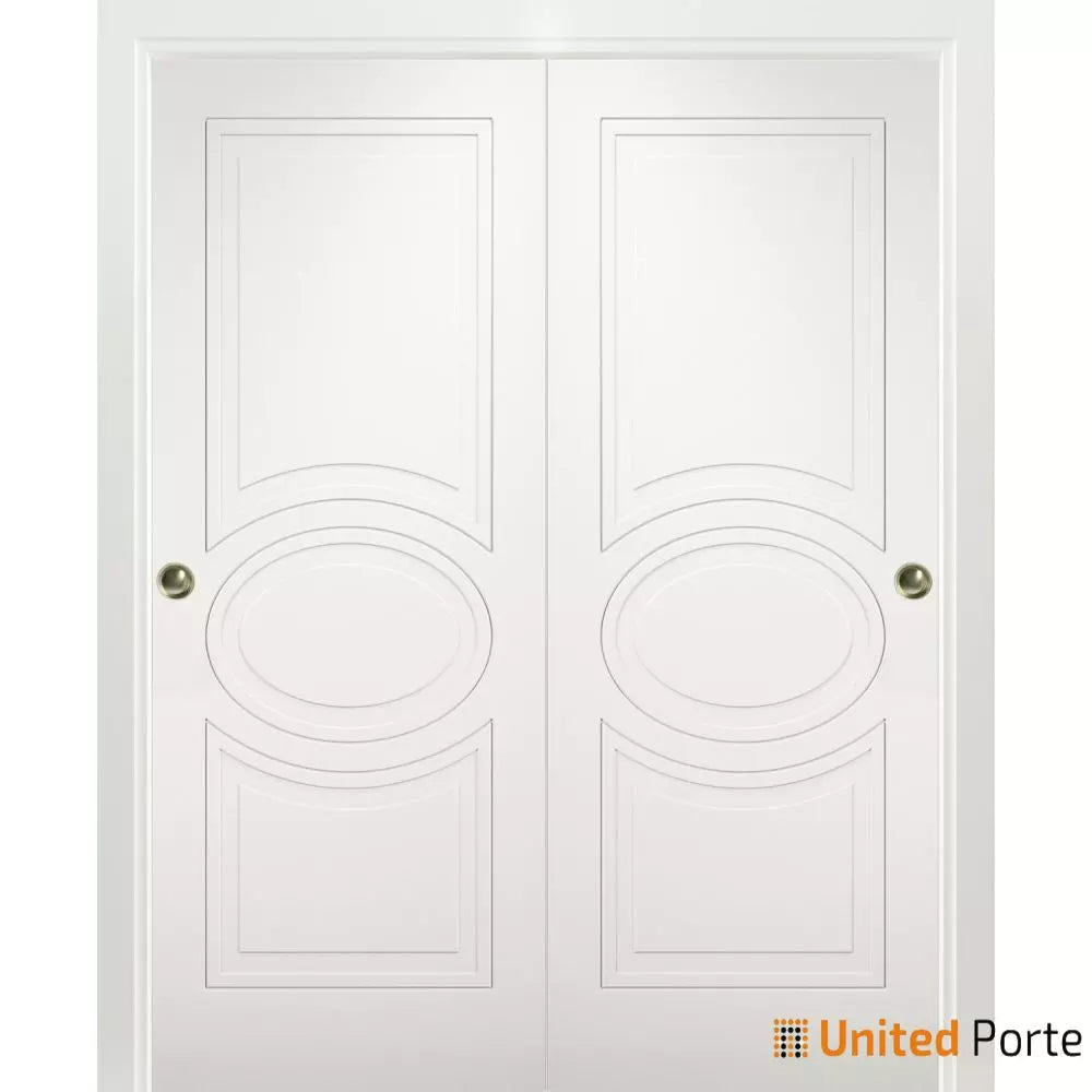 Sliding Closet Bypass Door with Decorative Panels | Wood Solid Bedroom ...