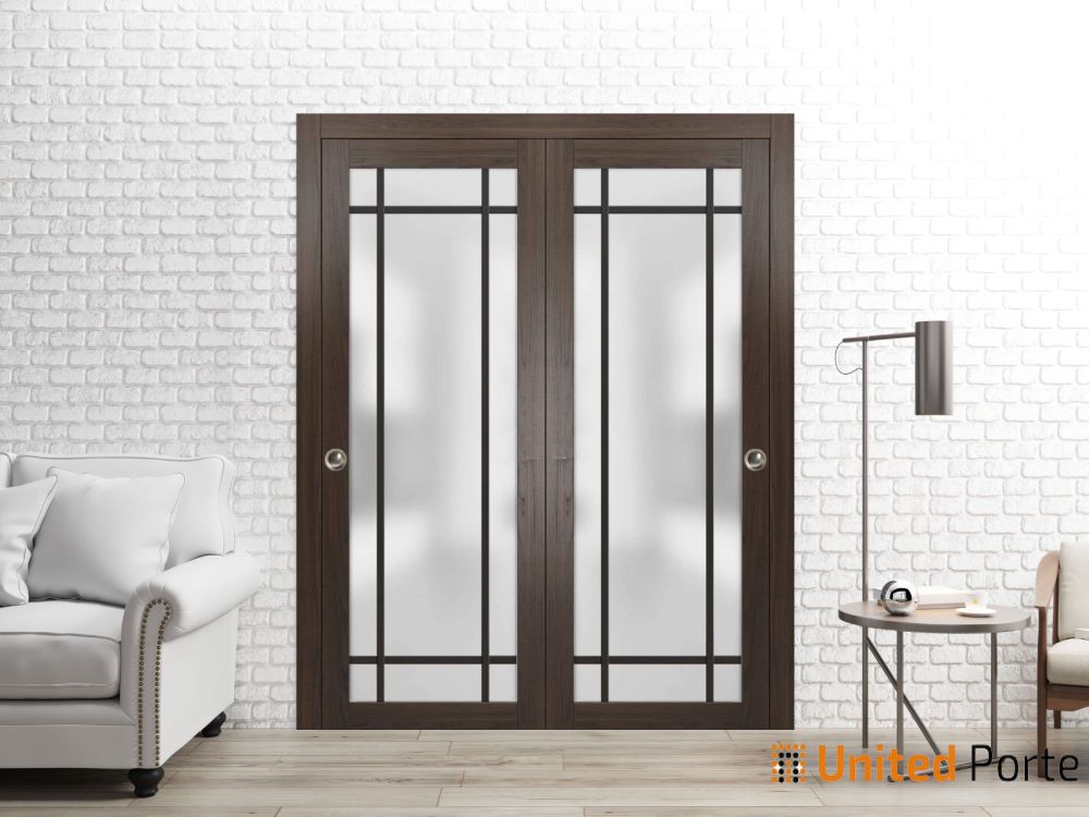 Sliding Closet Bypass Doors with Hardware | Modern Wood Solid Bedroom ...