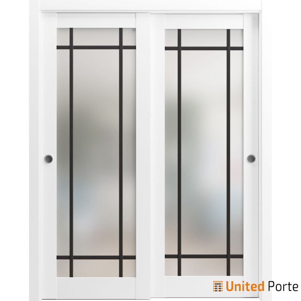 Sliding Closet Bypass Doors with Hardware | Modern Wood Solid Bedroom ...
