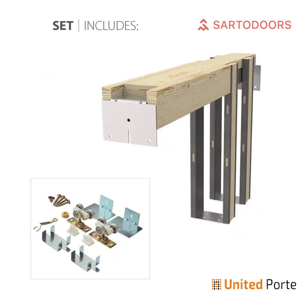 Sliding Pocket Door with Frames | Solid Wood Interior Sturdy Doors ...