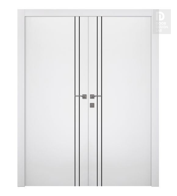 Smart Pro 2V Black | Modern Interior Door | Polar White | Buy Doors Online