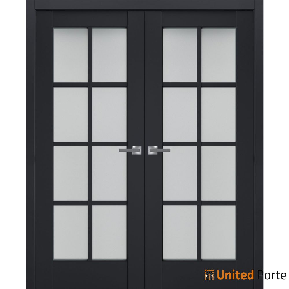 Interior Solid French Door with Frosted Glass | Bathroom Bedroom Sturdy ...
