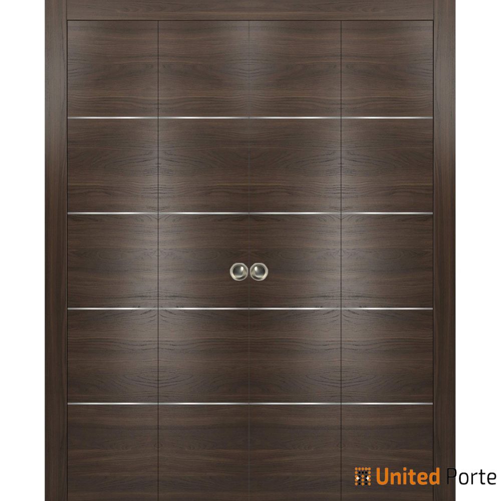 Modern Interior Sliding Closet Bi-fold Door with Hardware | Solid Panel ...